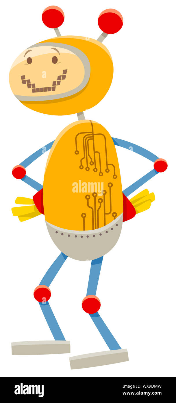 robot or droid cartoon comic character Stock Photo - Alamy