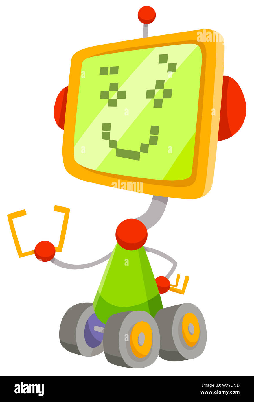 funny robot cartoon comic character Stock Photo - Alamy