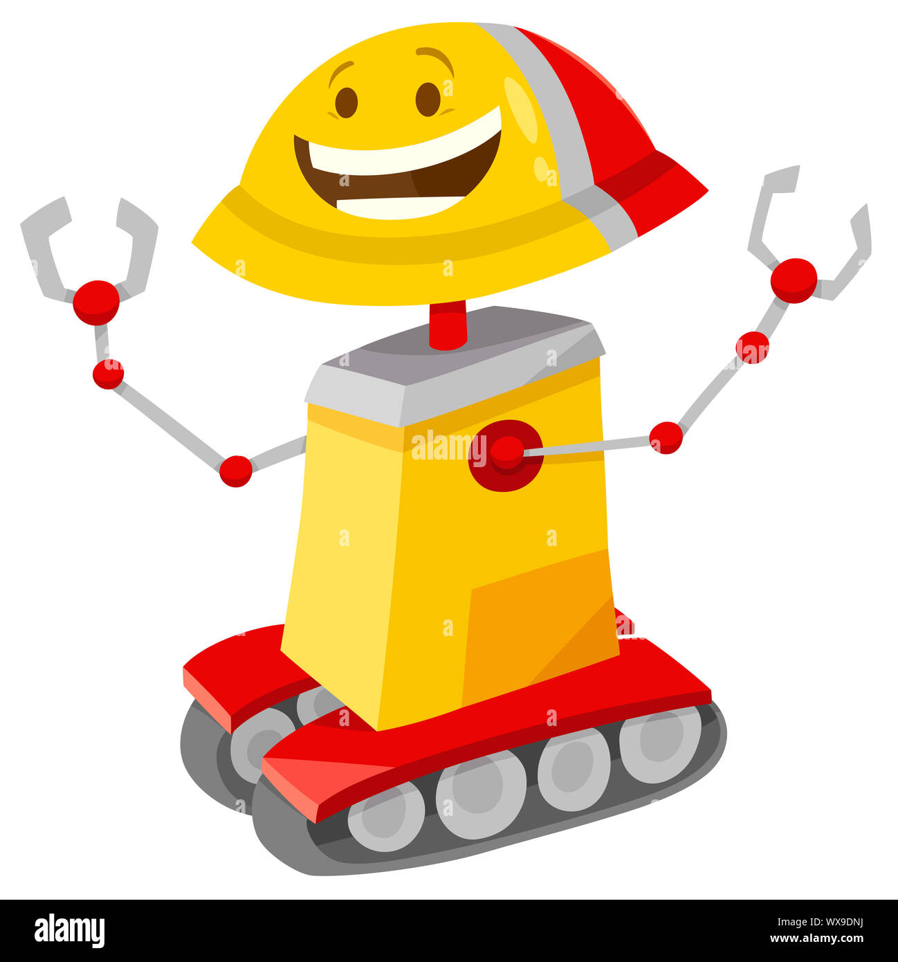 happy robot cartoon comic character Stock Photo - Alamy