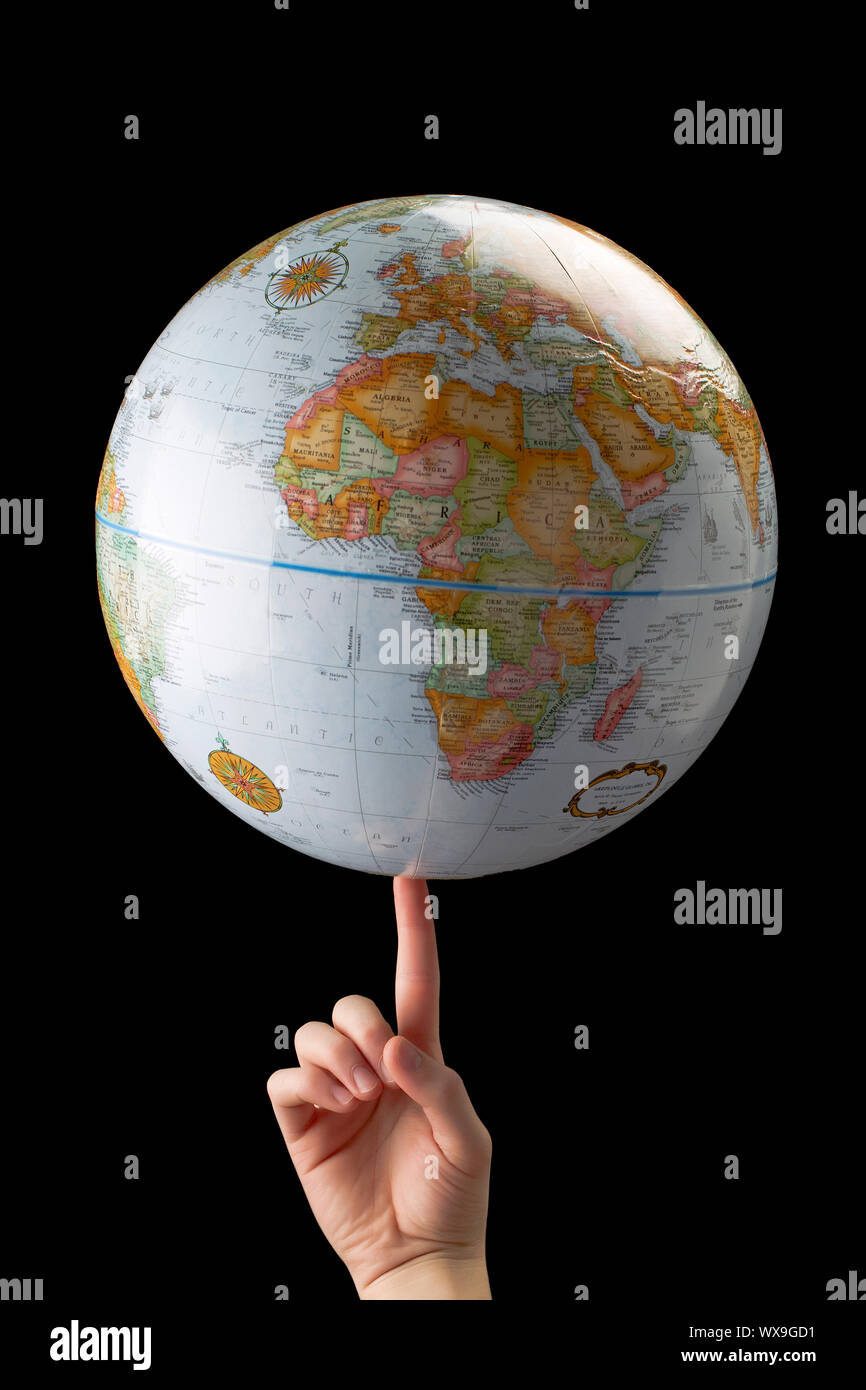 Spinning Globe On Finger