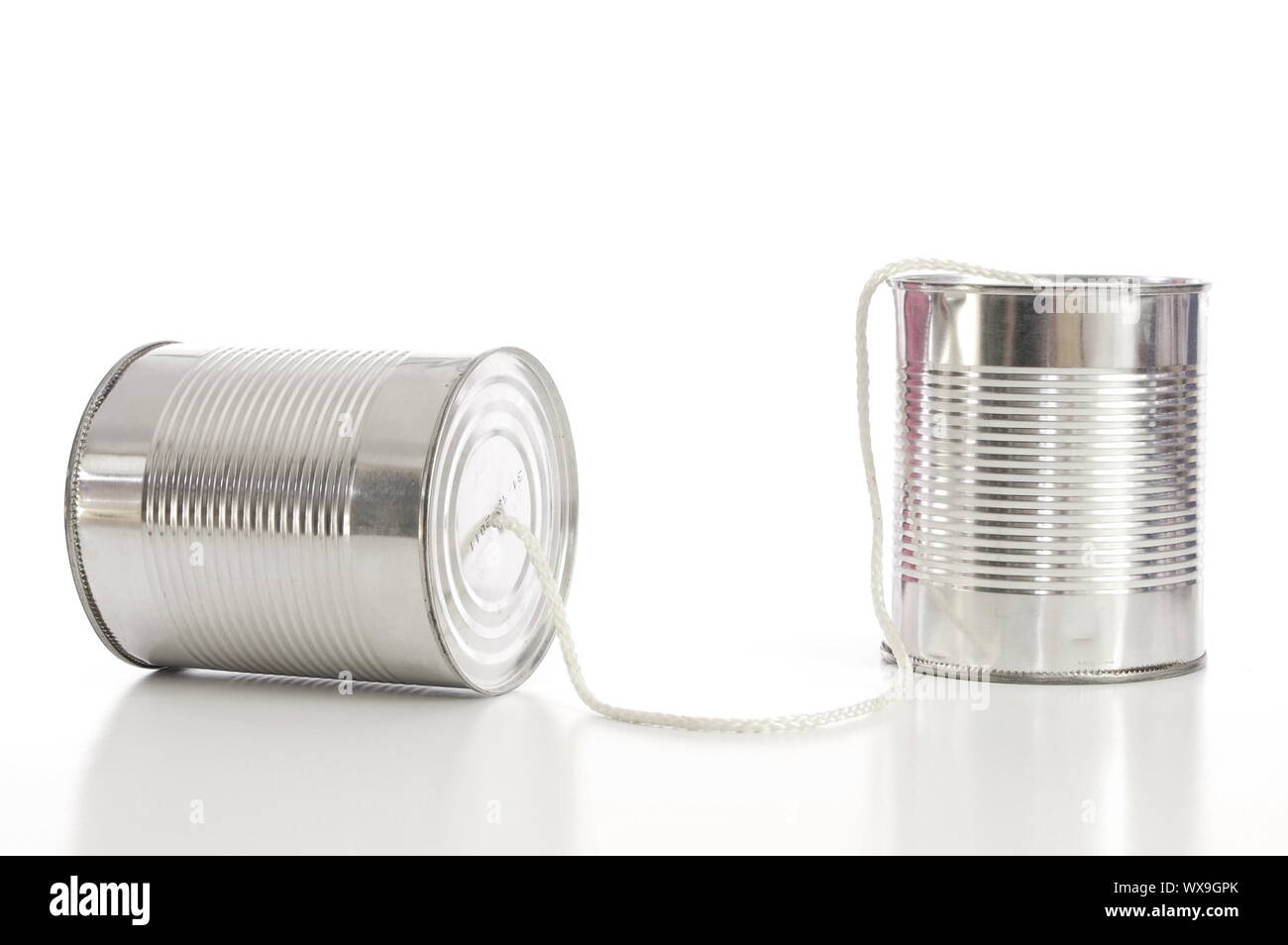 ton can phone showing business communication concept Stock Photo - Alamy