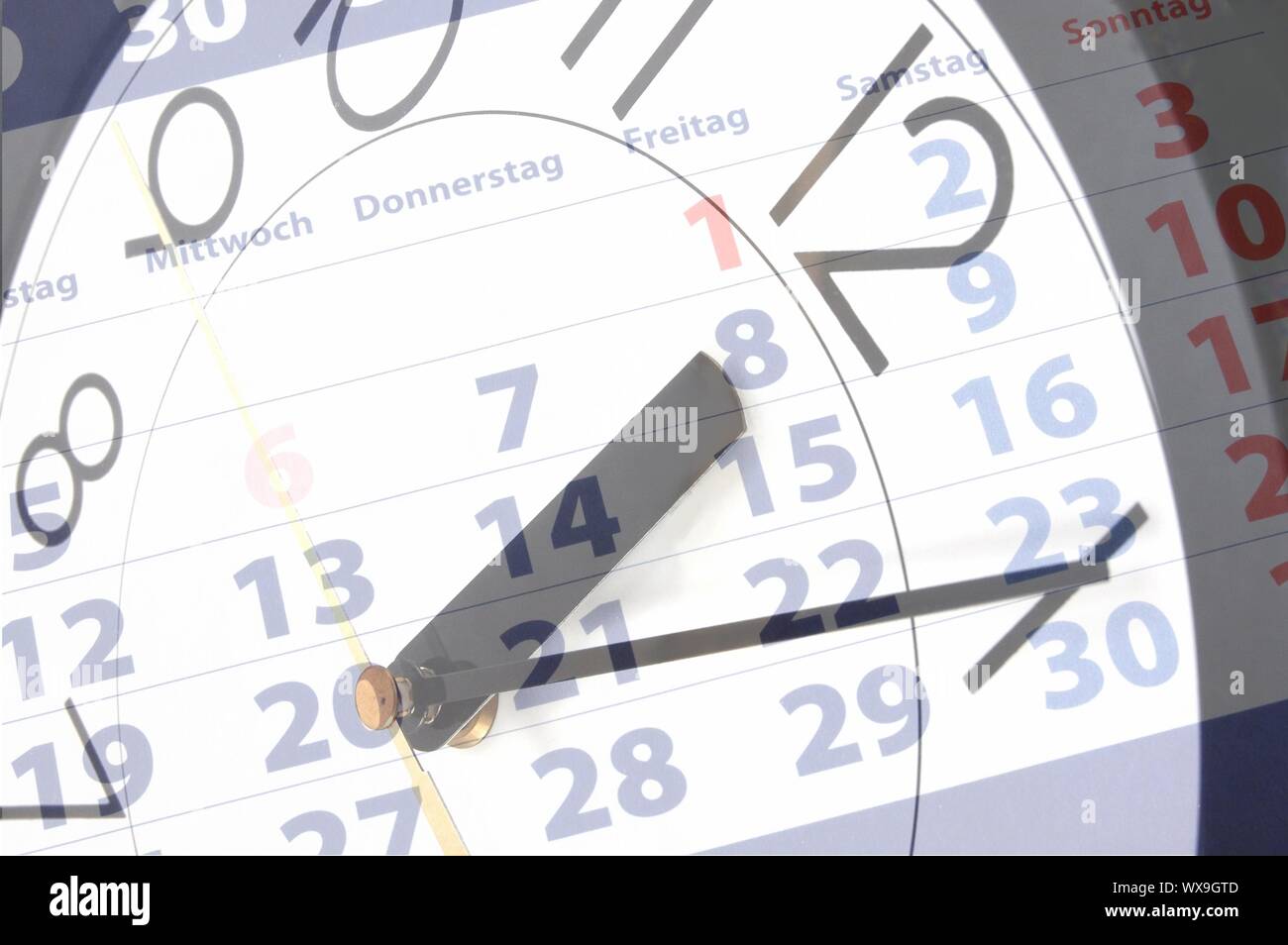 business time concept with watch and calendar Stock Photo - Alamy