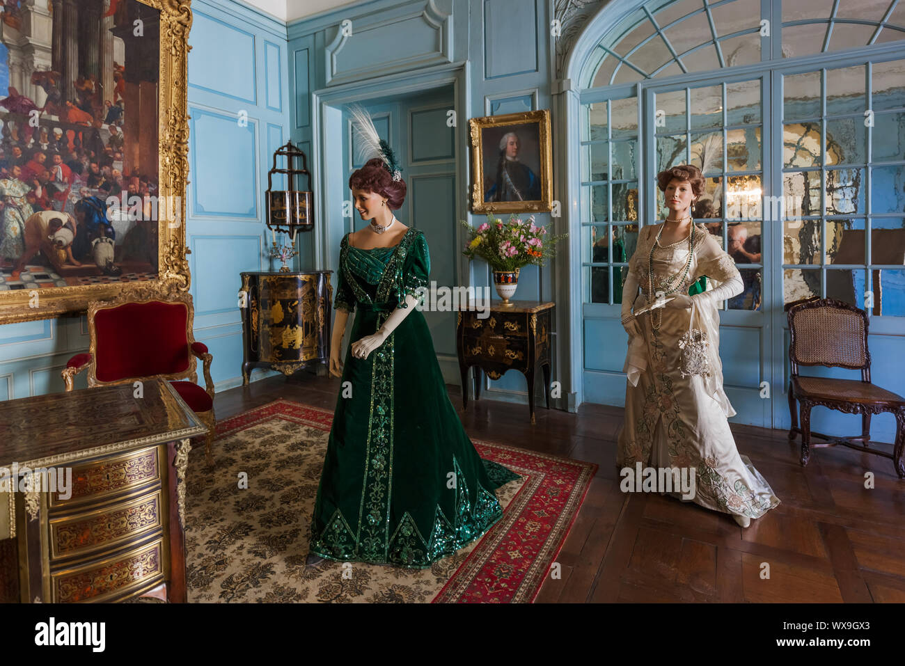 Interior of Usse castle in the Loire Valley - France Stock Photo - Alamy
