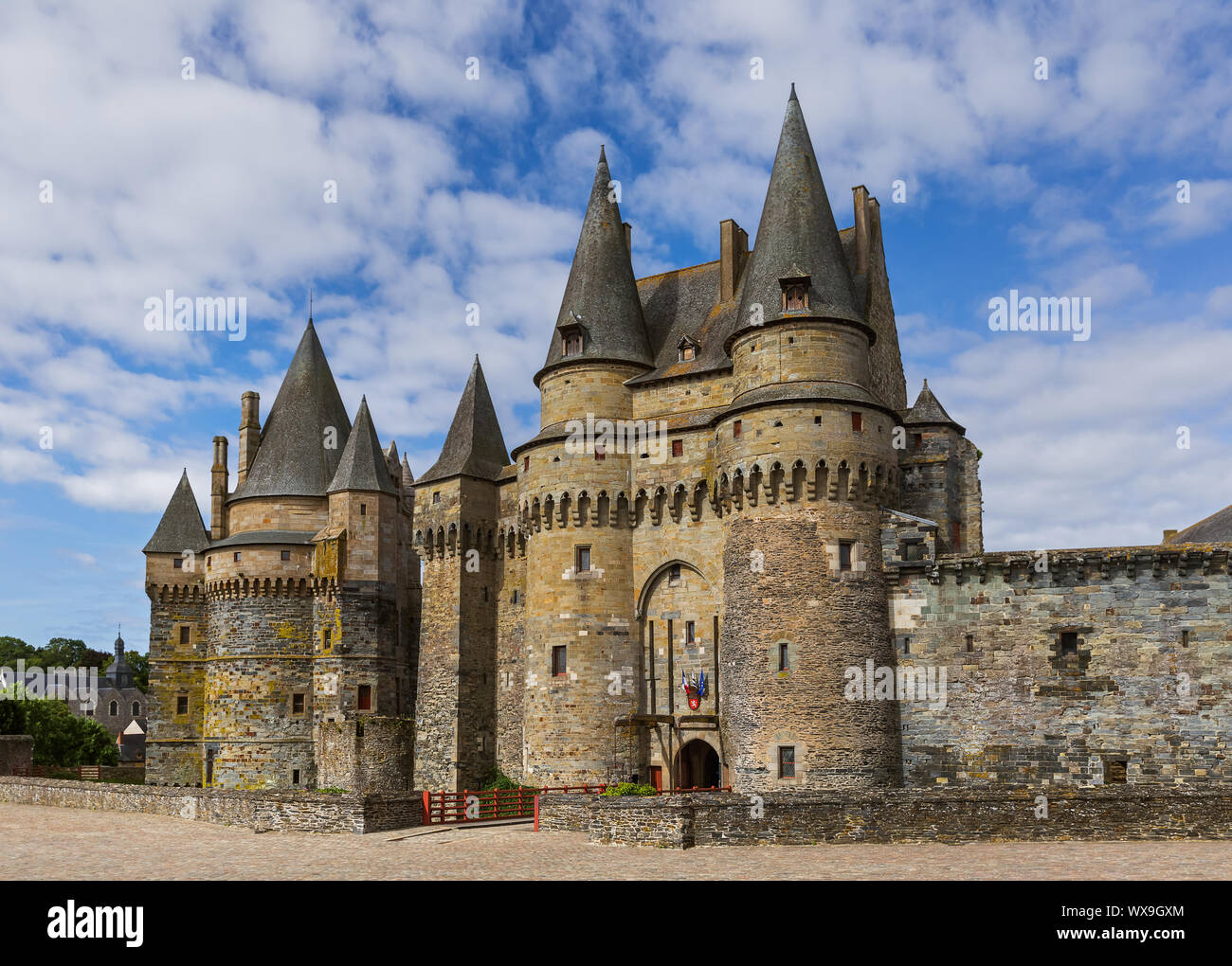 Castle of Vitre in Brittany - France Stock Photo - Alamy