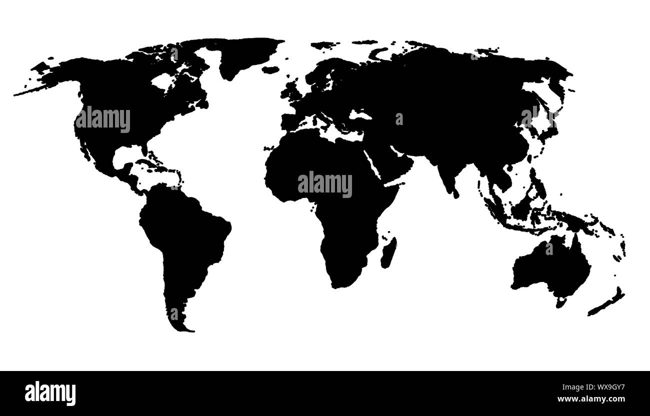 world map or globe with all continents Stock Photo - Alamy