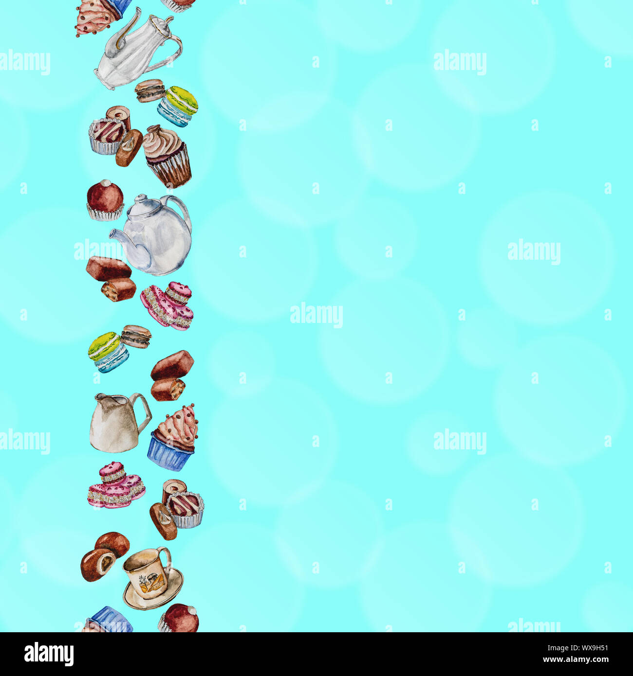 Tea and coffee time menu concept Stock Photo - Alamy