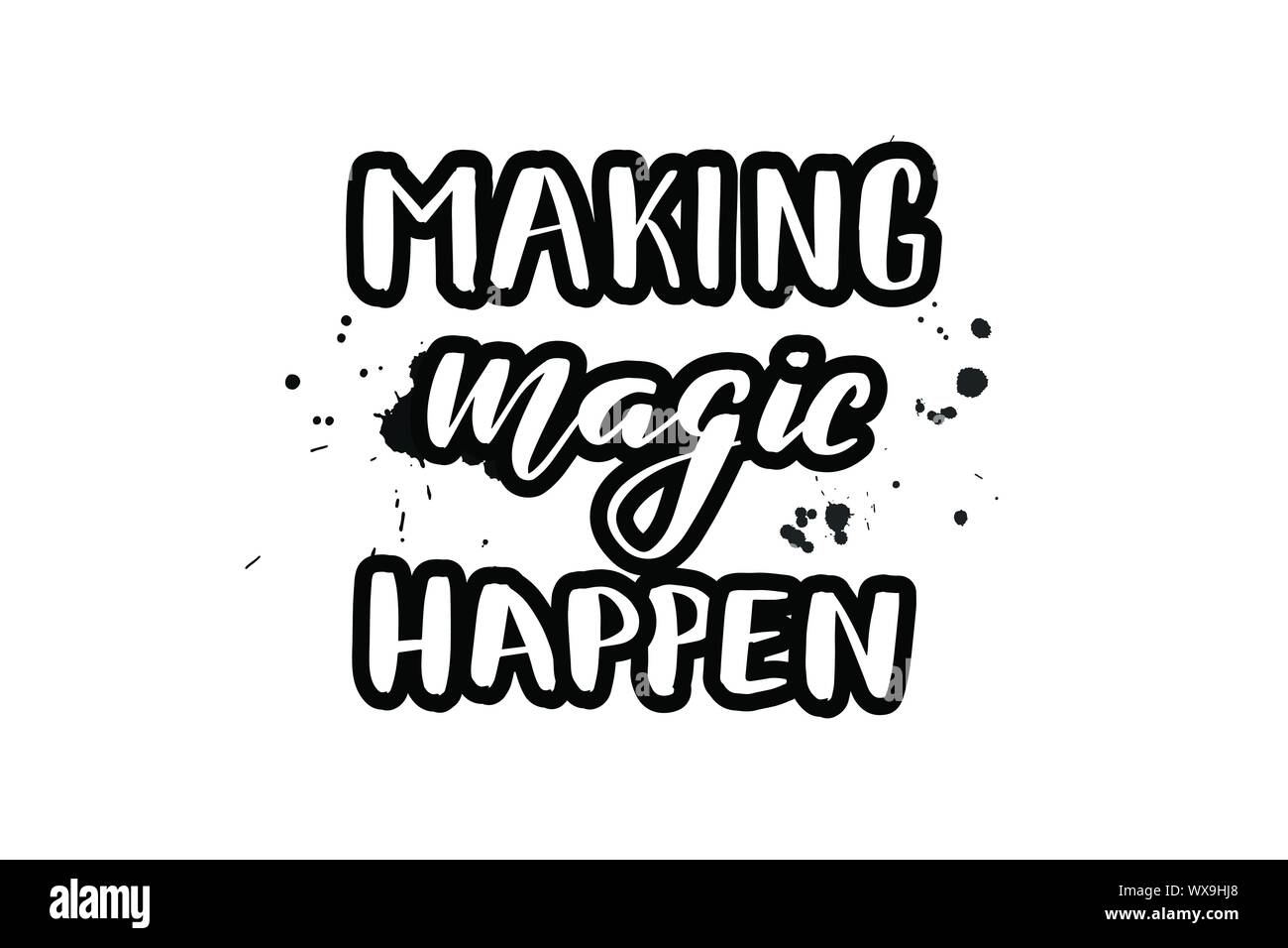 Inspirational handwritten brush lettering . calligraphy illustration ...