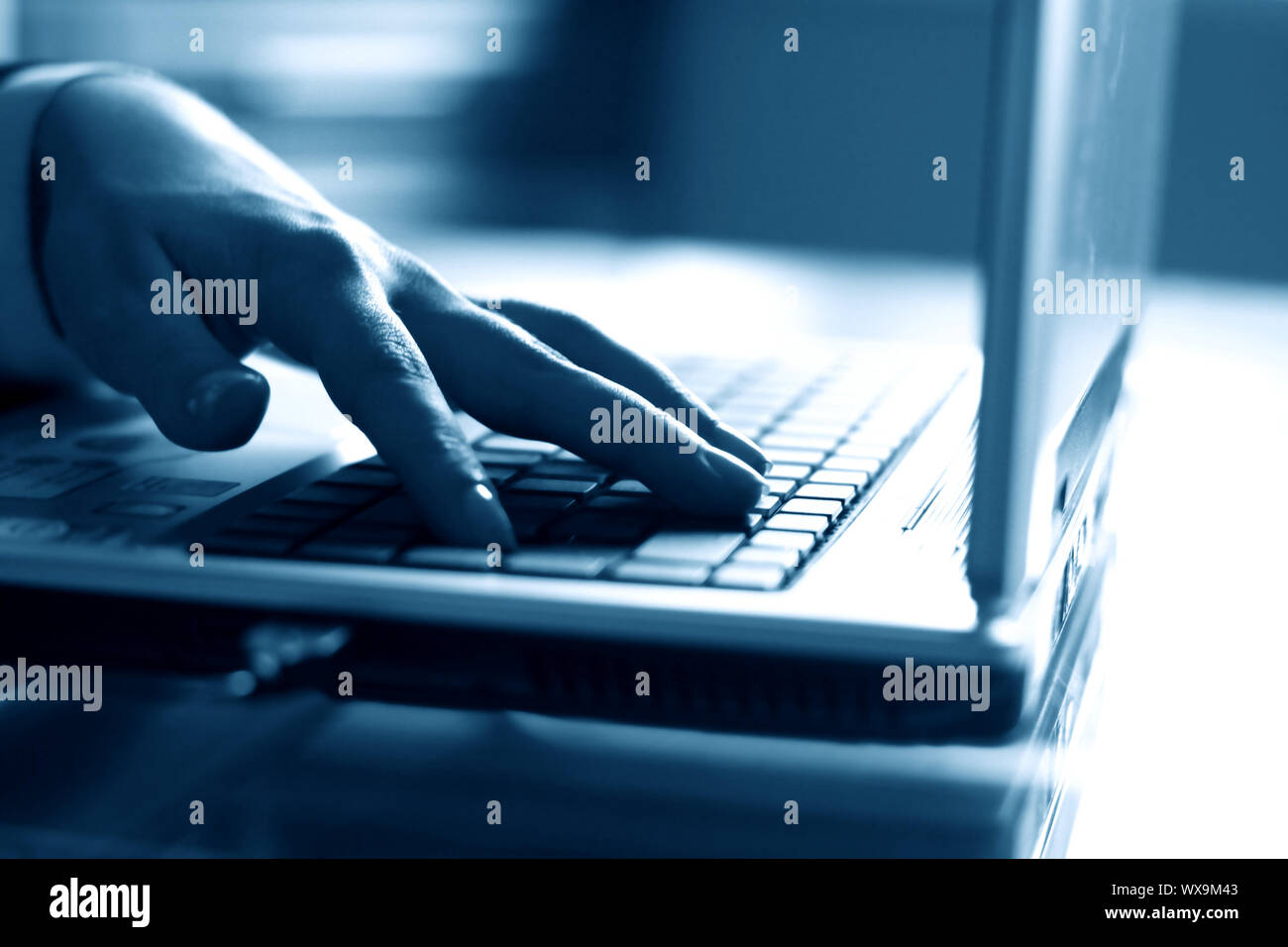 laptop work hand work background Stock Photo - Alamy