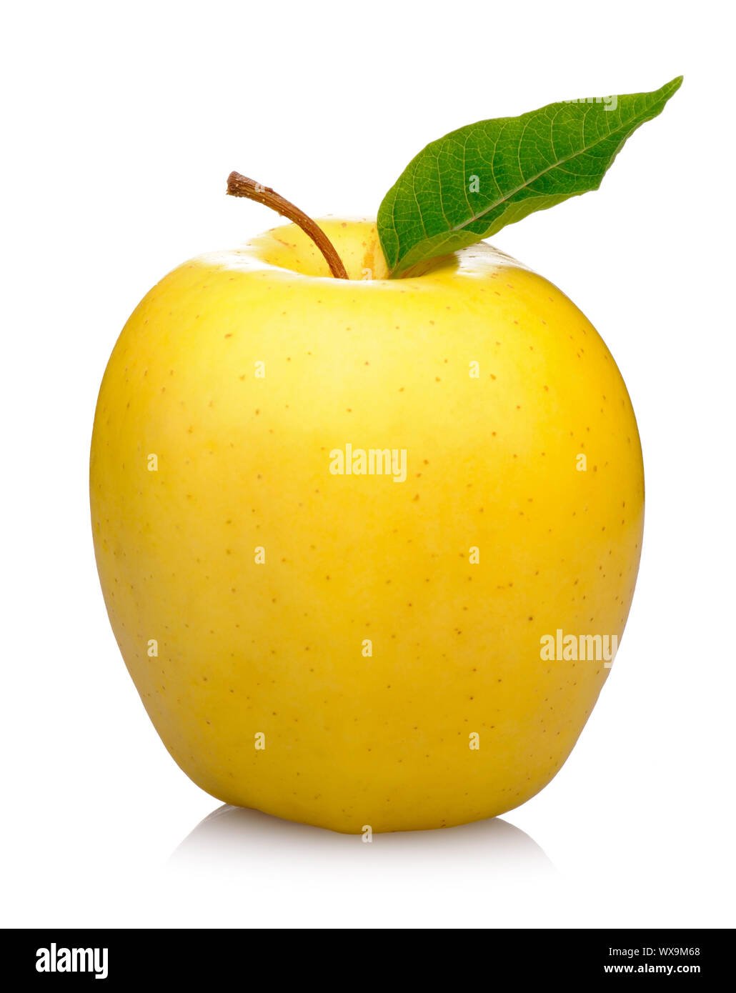 Yellow Apple isolated on white background Stock Photo - Alamy