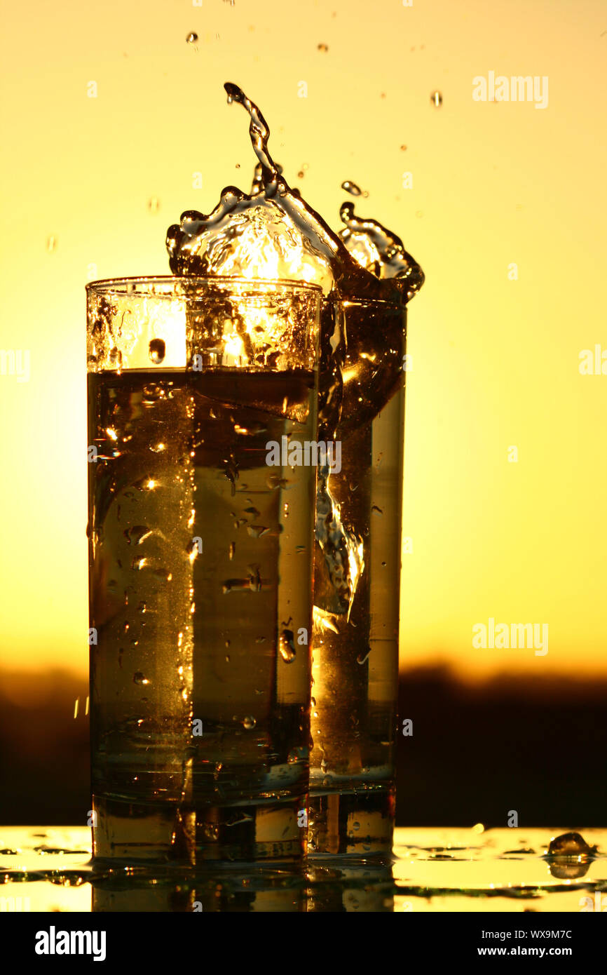 clean cold water in glass Stock Photo - Alamy