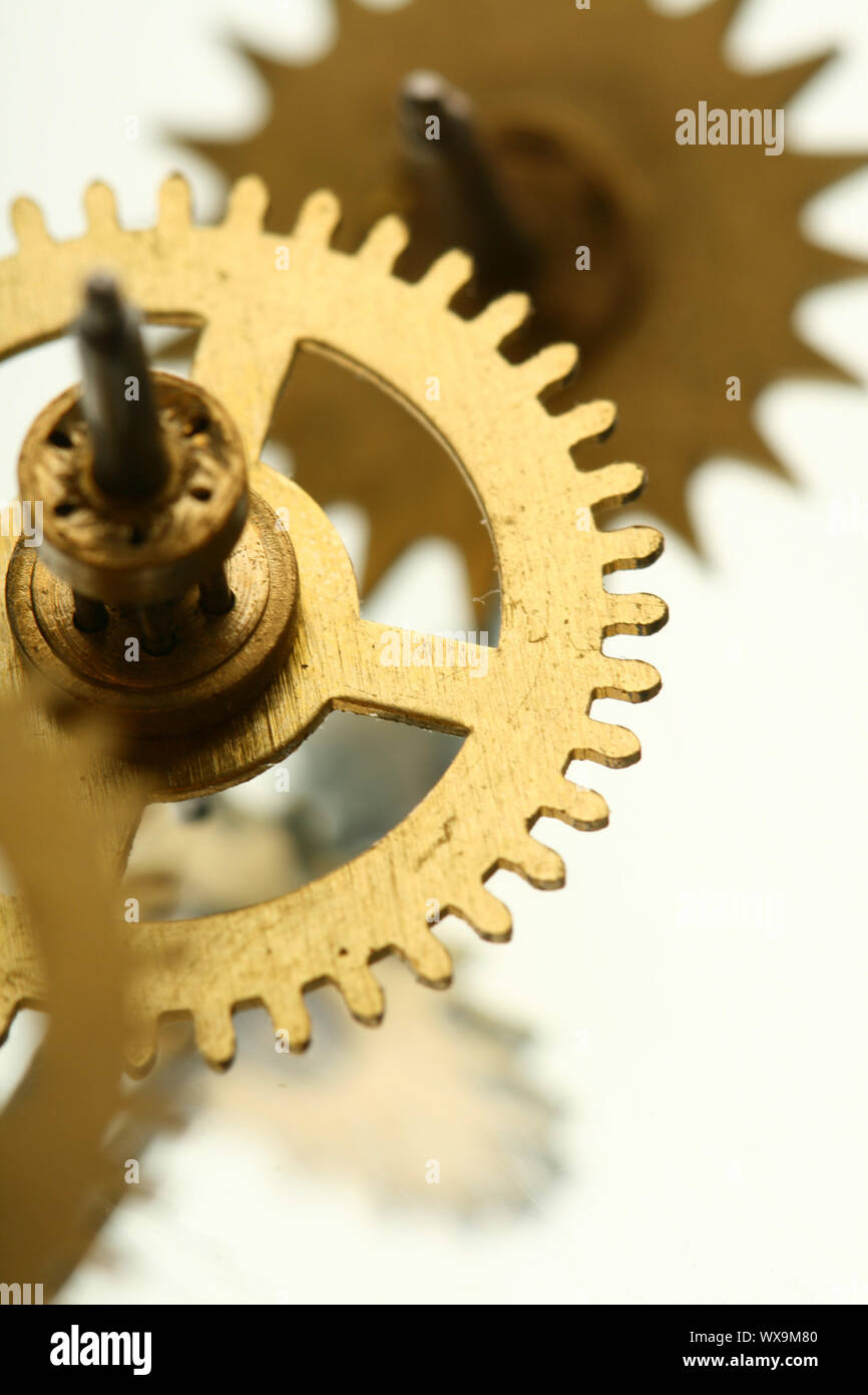 mechanical clock gear macro close up Stock Photo - Alamy