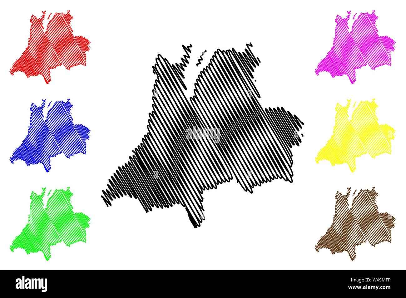Jonkoping County (Counties of Sweden, Kingdom of Sweden) map vector ...