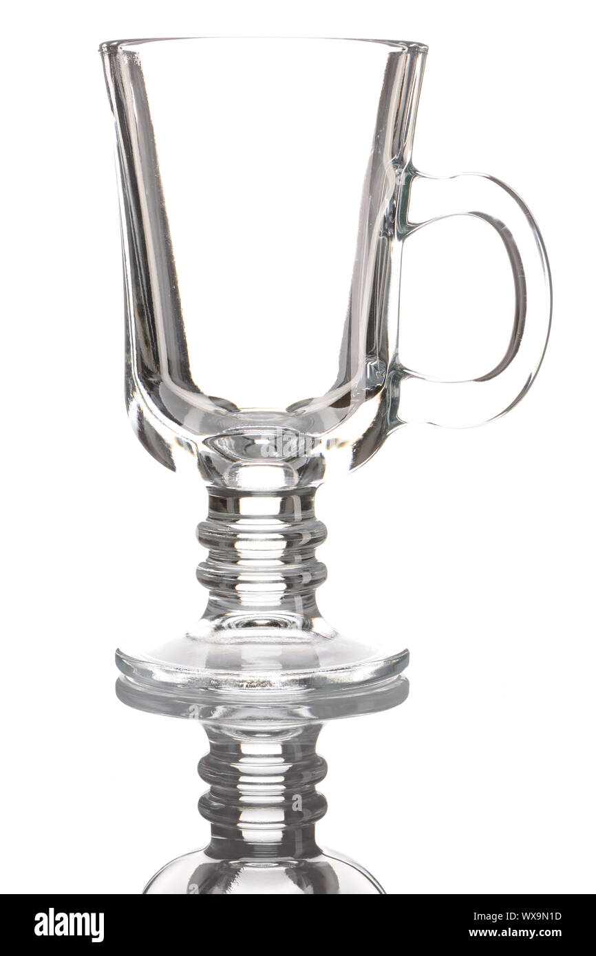 Empty glass isolated on white background with reflection Stock Photo ...