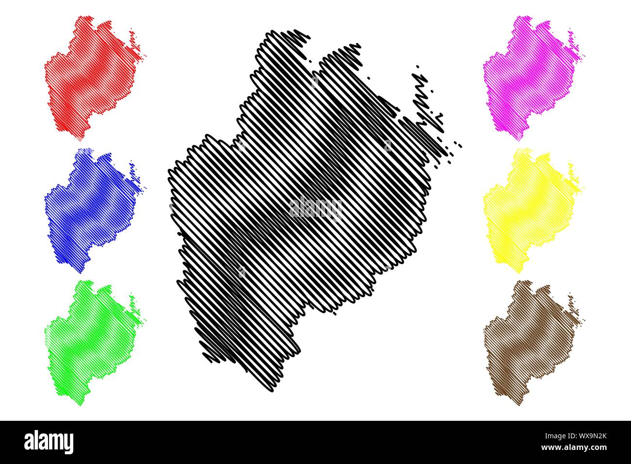 Uppsala County (Counties of Sweden, Kingdom of Sweden) map vector ...