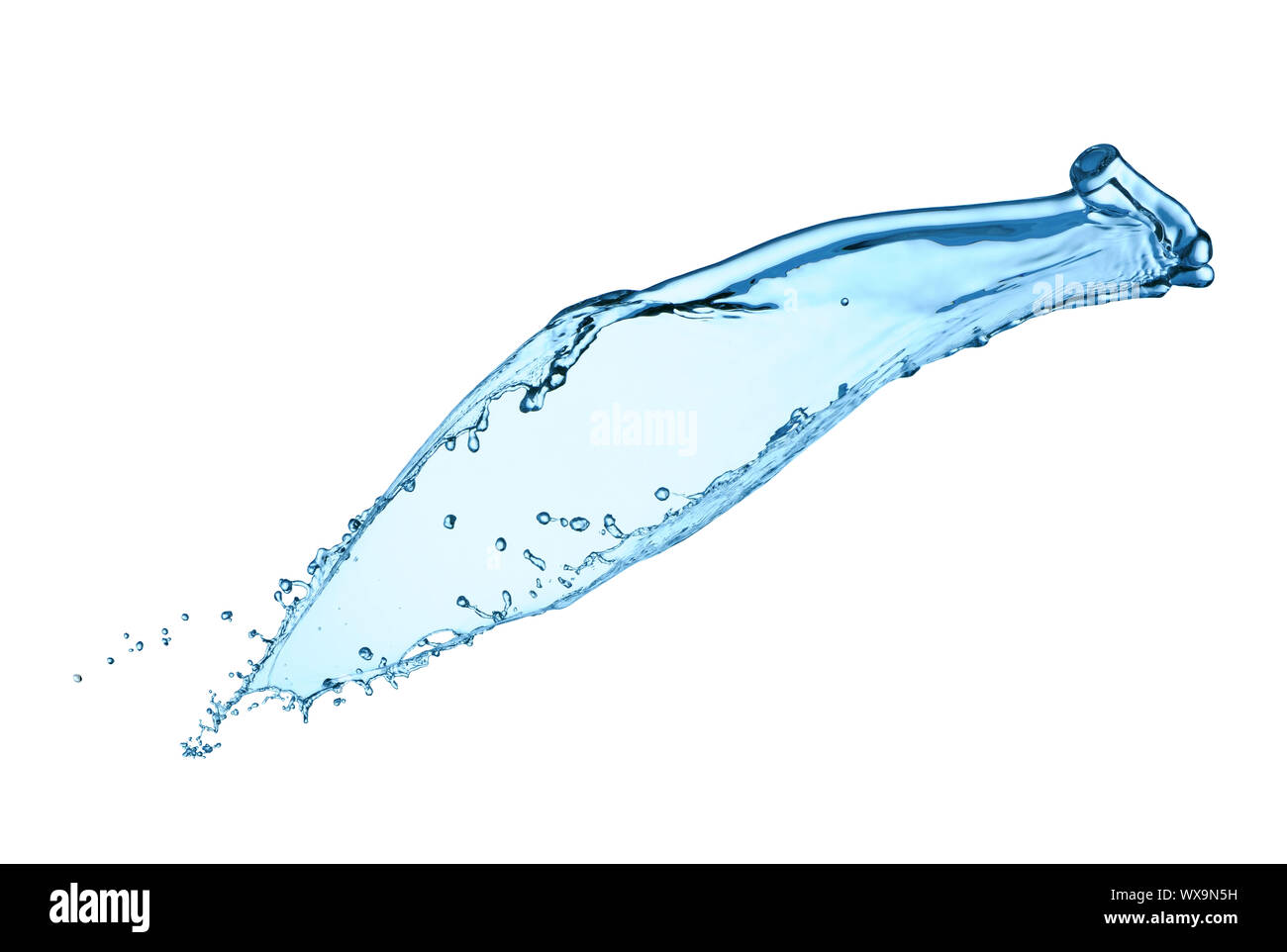 Beautiful water splash isolated on white Stock Photo - Alamy