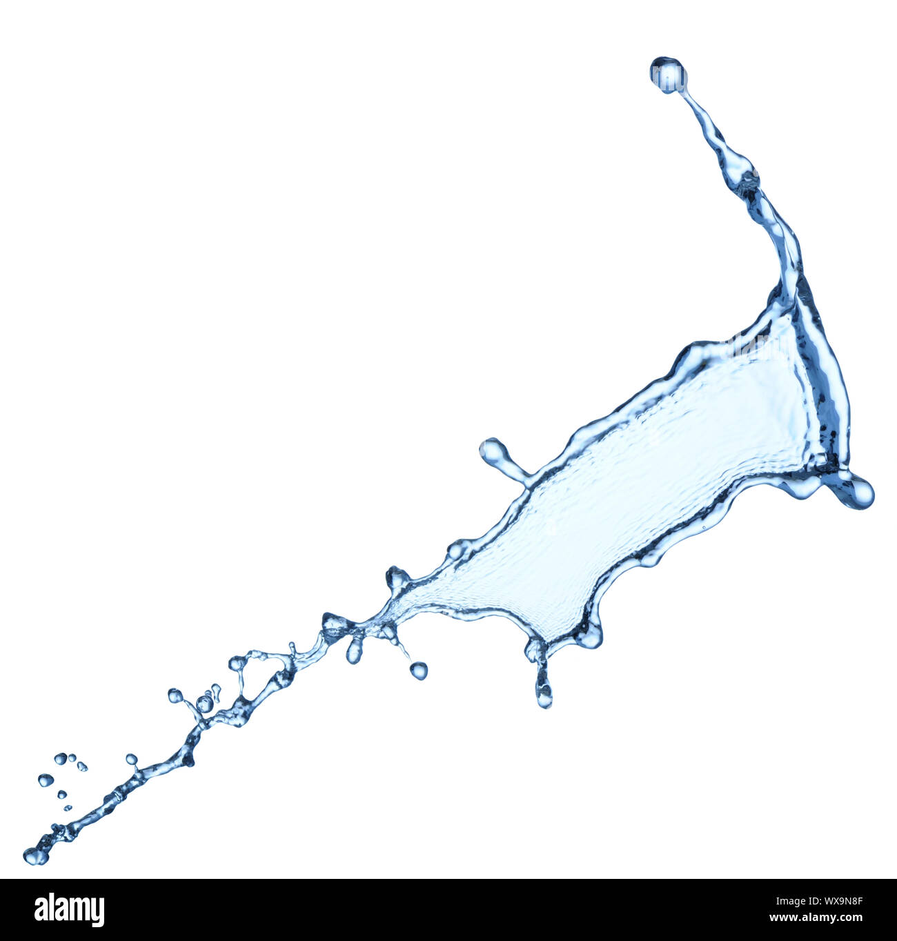 Beautiful water splash isolated on white Stock Photo - Alamy