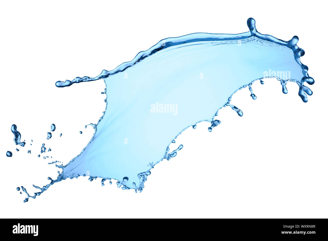 Beautiful water splash isolated on white Stock Photo - Alamy