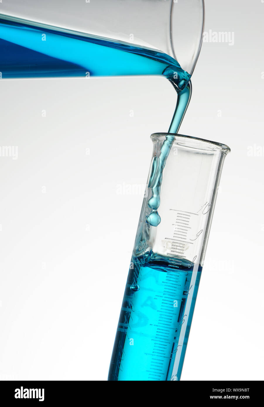 Pouring reagent into test tube Stock Photo - Alamy