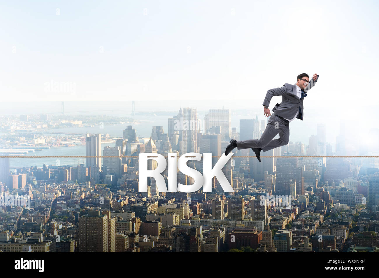 Risk management business tightrope hi-res stock photography and images ...