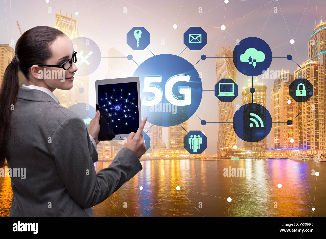 5g concept of internet connection technology Stock Photo - Alamy