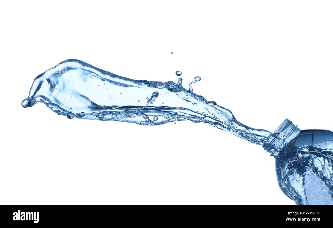 Beautiful water splash isolated on white Stock Photo - Alamy