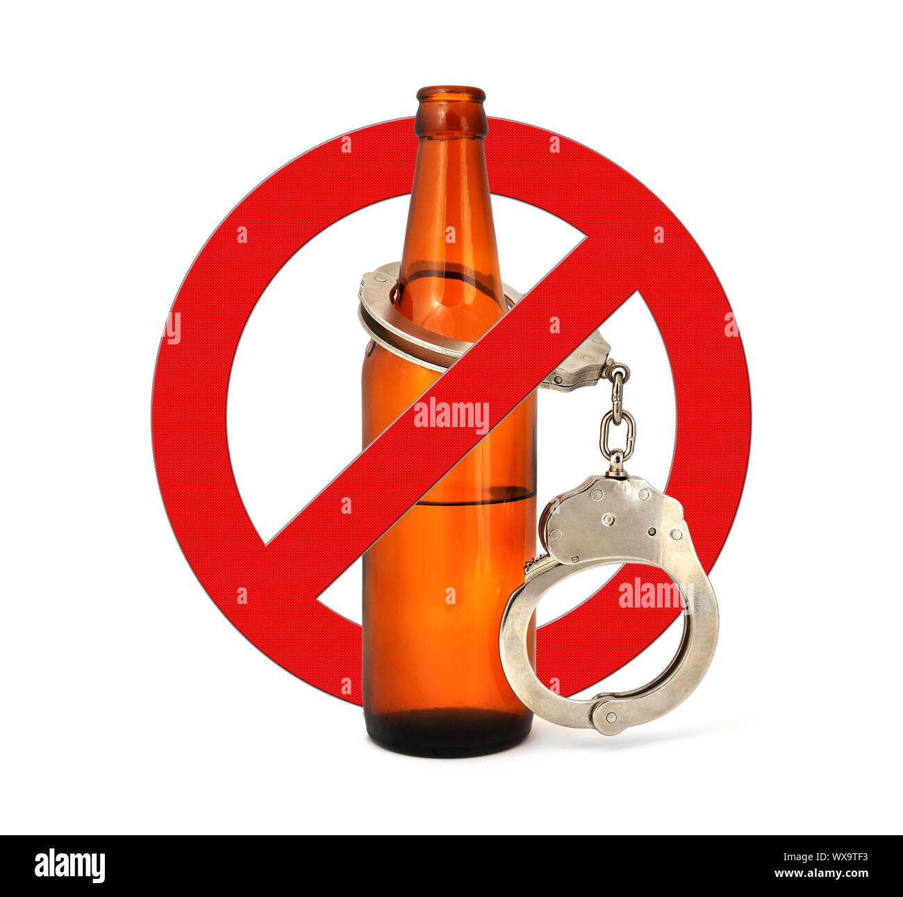 sign stop alcohol on a white background Stock Photo - Alamy