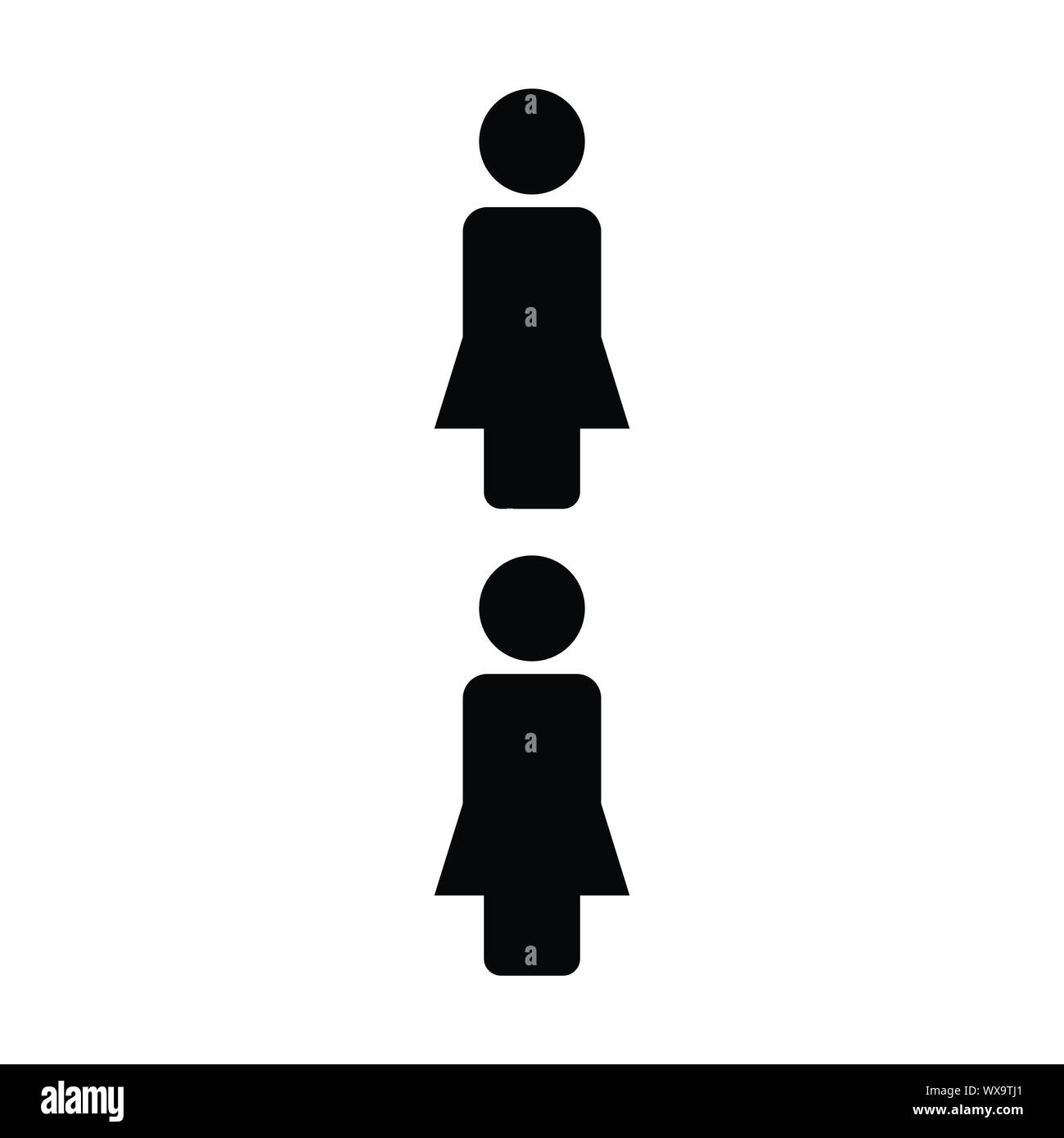 Customer icon vector female group of persons symbol avatar for business ...