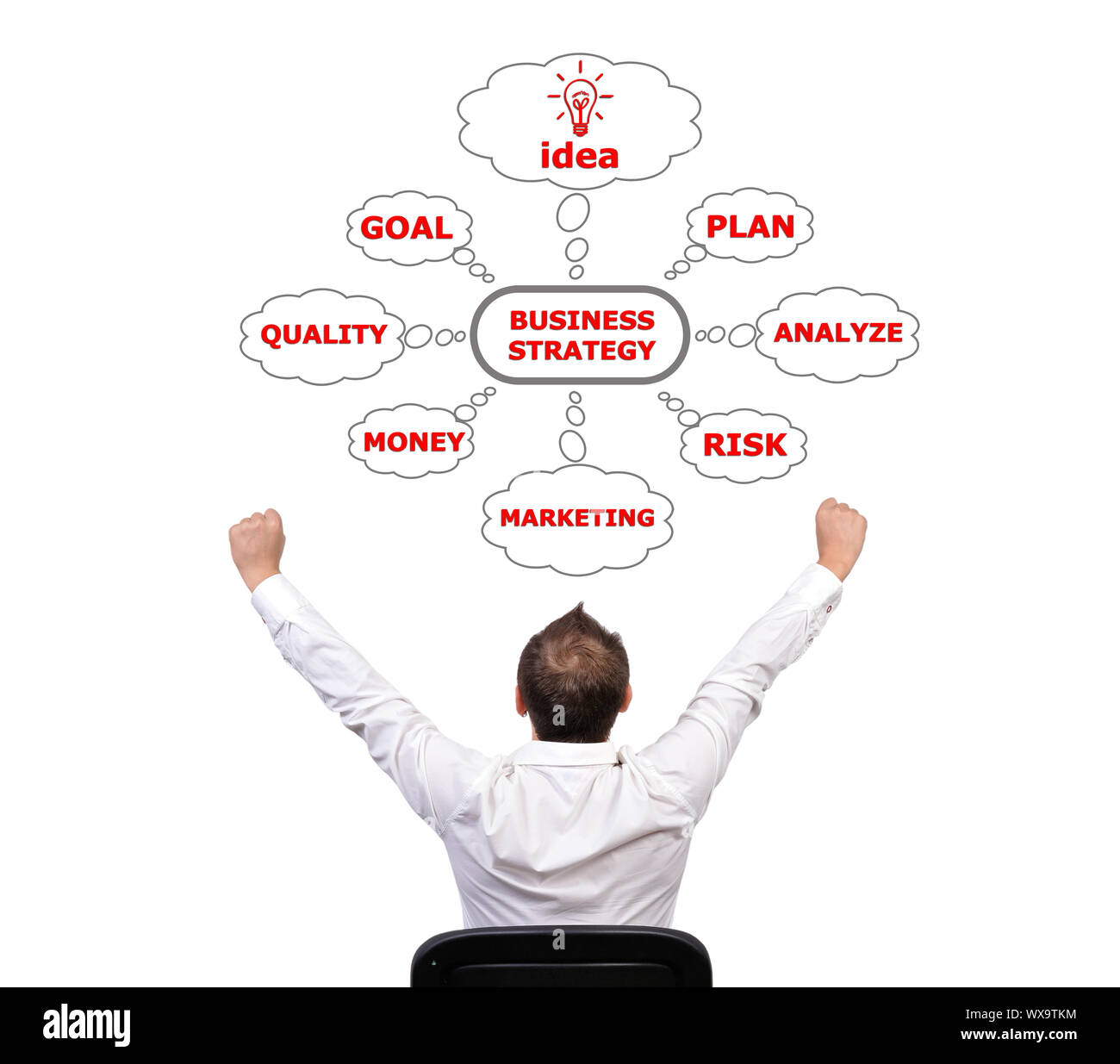 businessman winner and scheme business strategy Stock Photo - Alamy