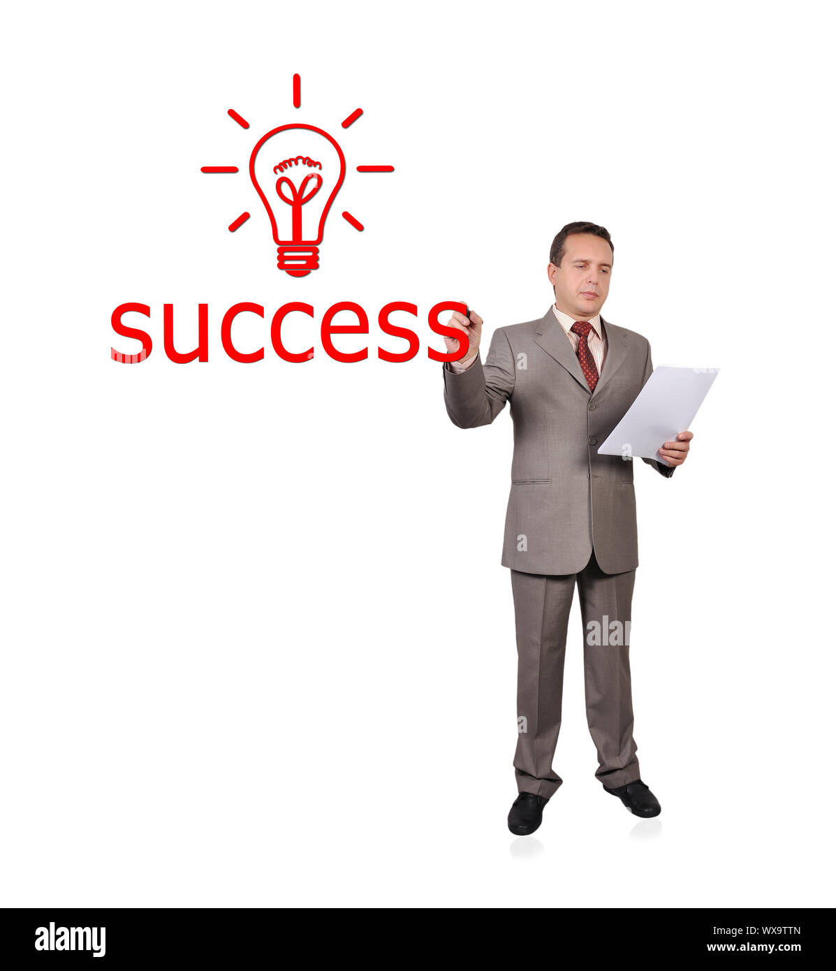 businessman drawing success symbol, idea concep Stock Photo - Alamy