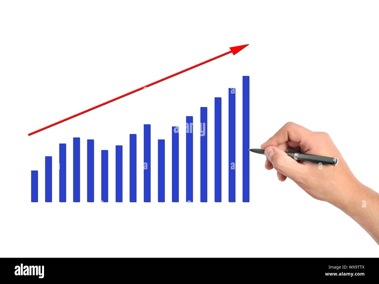 hand drawing color arrows, profits concept Stock Photo - Alamy