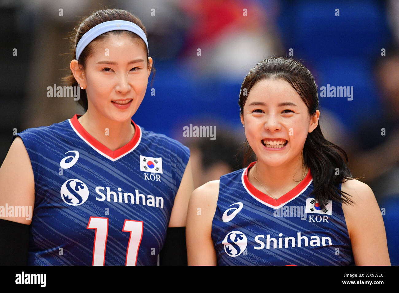 Kanagawa, Japan. Credit: MATSUO. 16th Sep, 2019. (L-R) Su Ji Kim ...