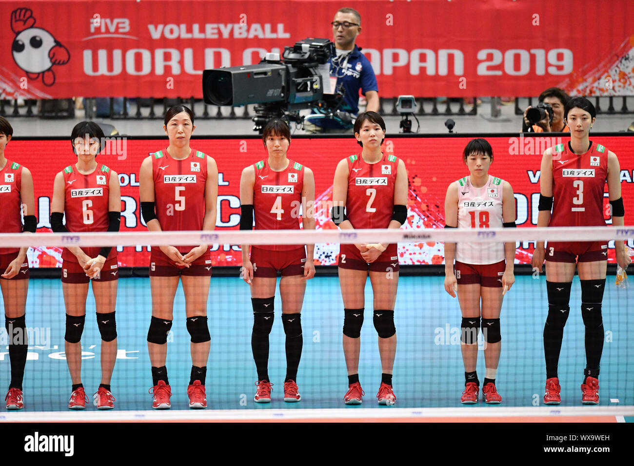 Kanagawa, Japan. Credit: MATSUO. 16th Sep, 2019. (L-R) Haruka Miyashita, Erika Araki, Risa ...