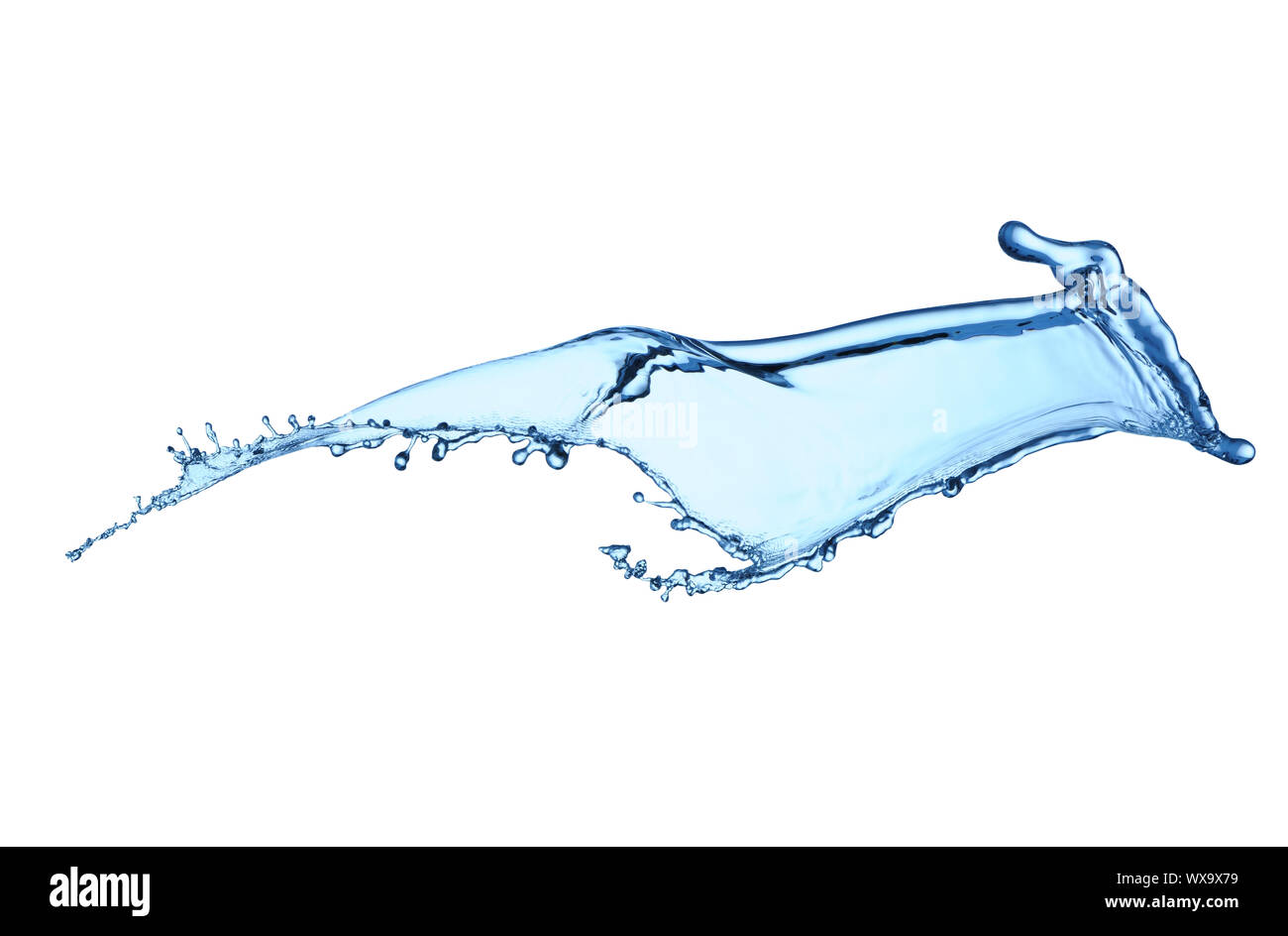 Beautiful water splash isolated on white Stock Photo - Alamy