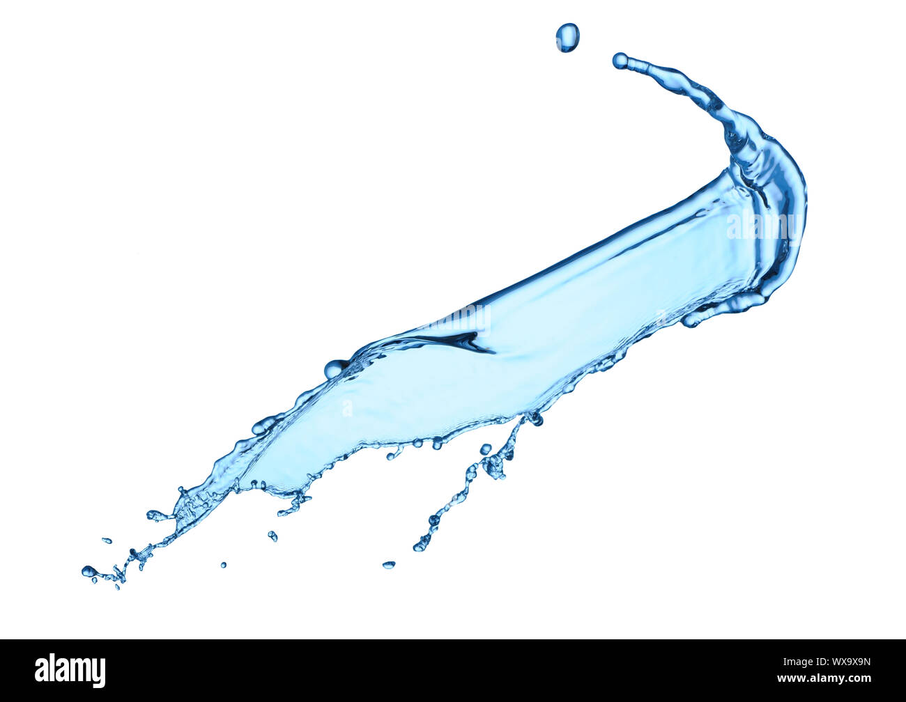 Beautiful water splash isolated on white Stock Photo - Alamy