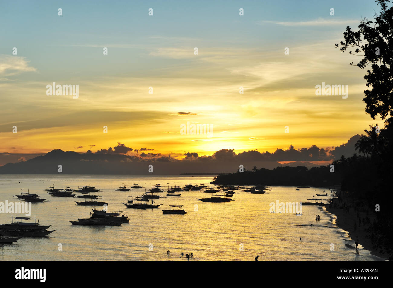 Beautiful sunset at Panglao, Philippines Stock Photo - Alamy