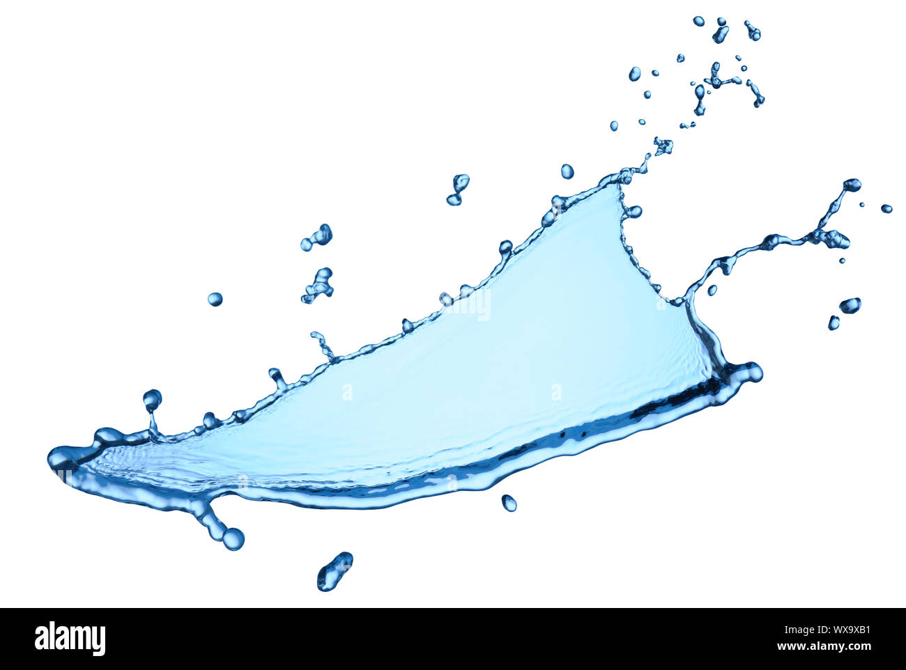 Beautiful water splash isolated on white Stock Photo - Alamy