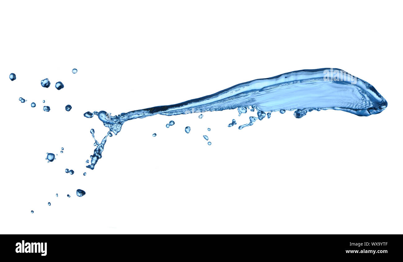 Beautiful water splash isolated on white Stock Photo - Alamy