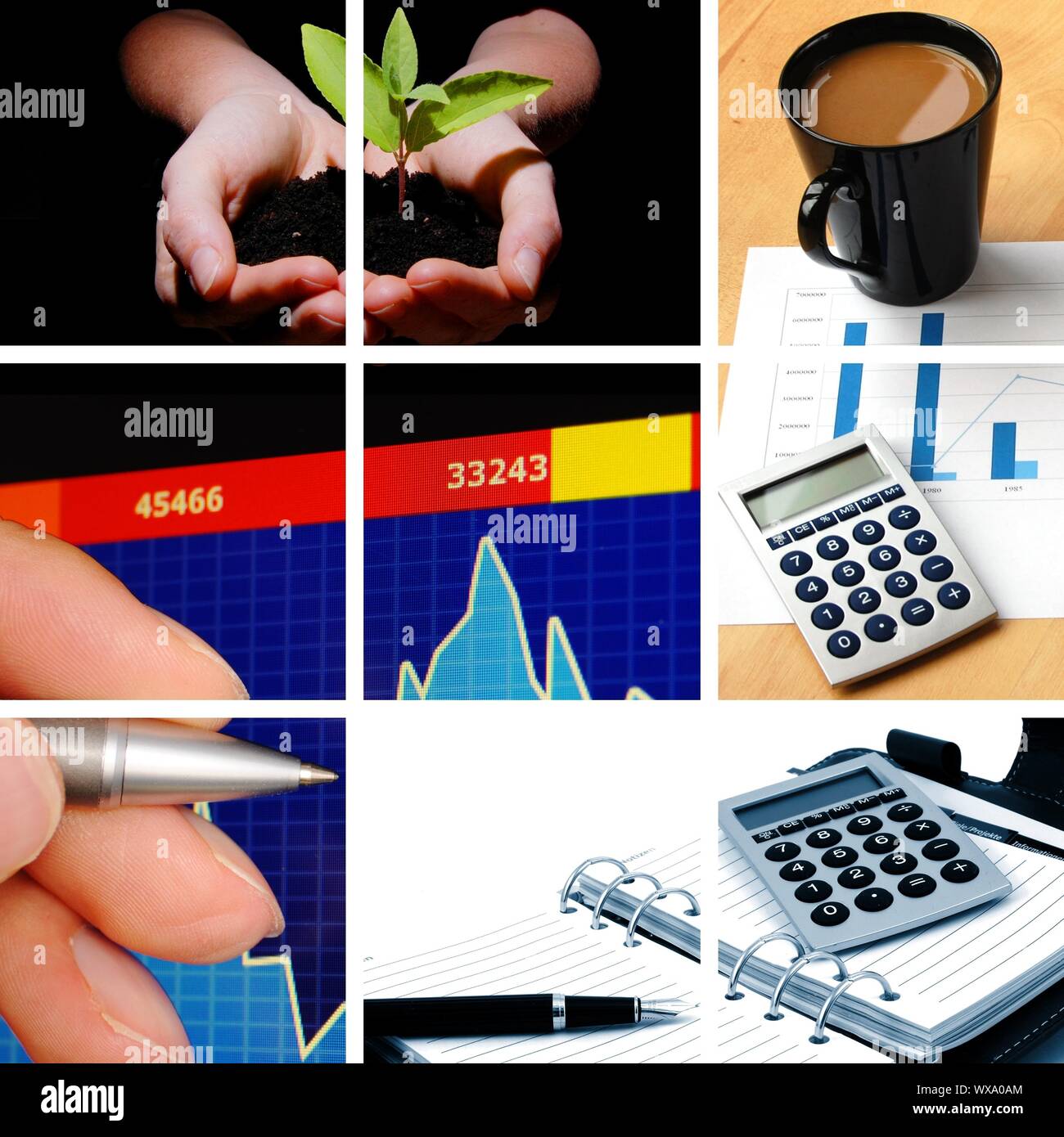 business collage showing concept of finance and success Stock Photo - Alamy