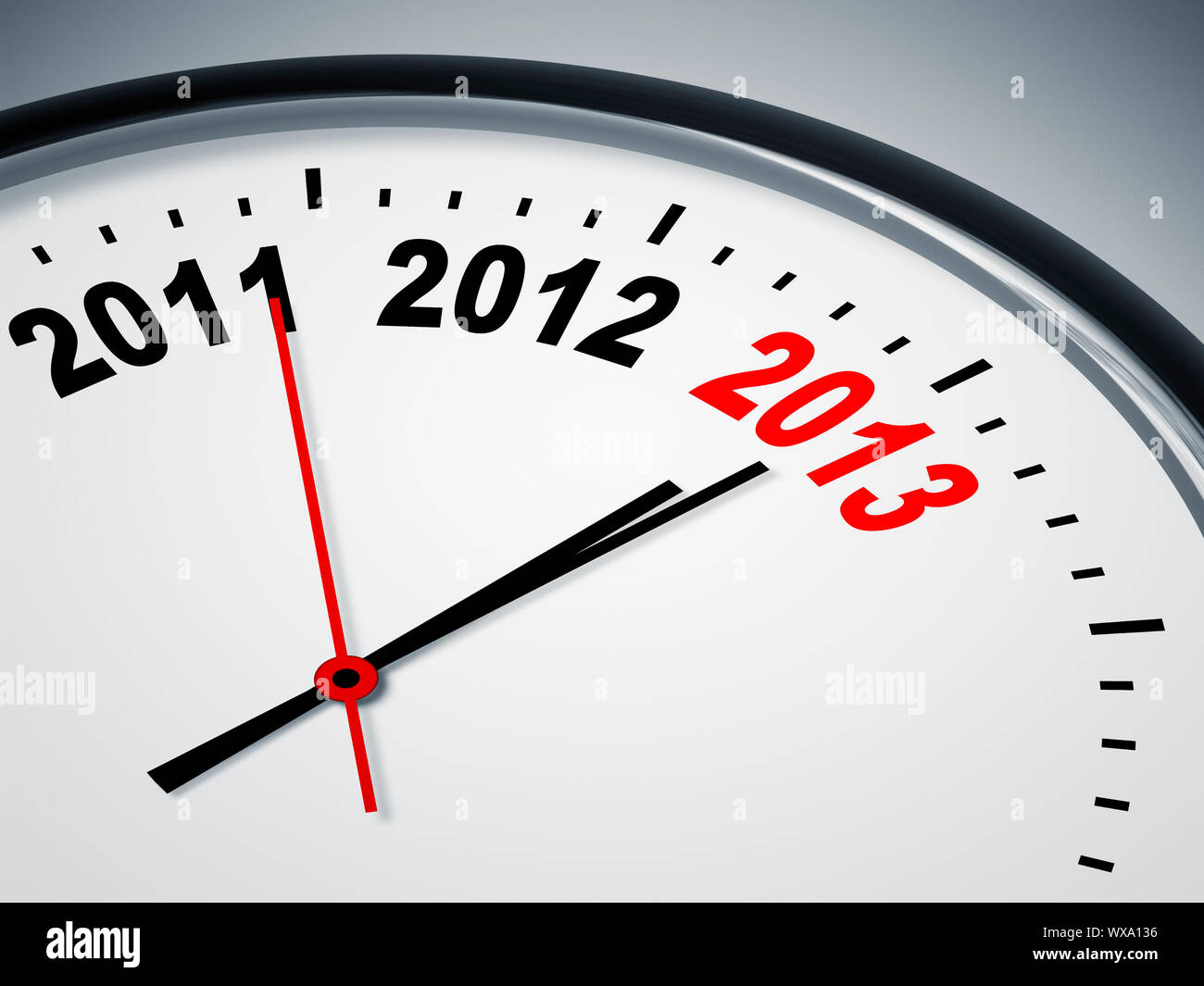 An image of a nice clock with 2011 2012 2013 Stock Photo - Alamy