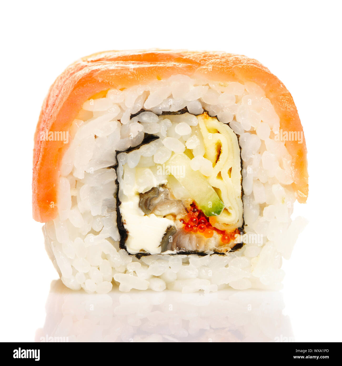 Sushi roll isolated on white background Stock Photo - Alamy