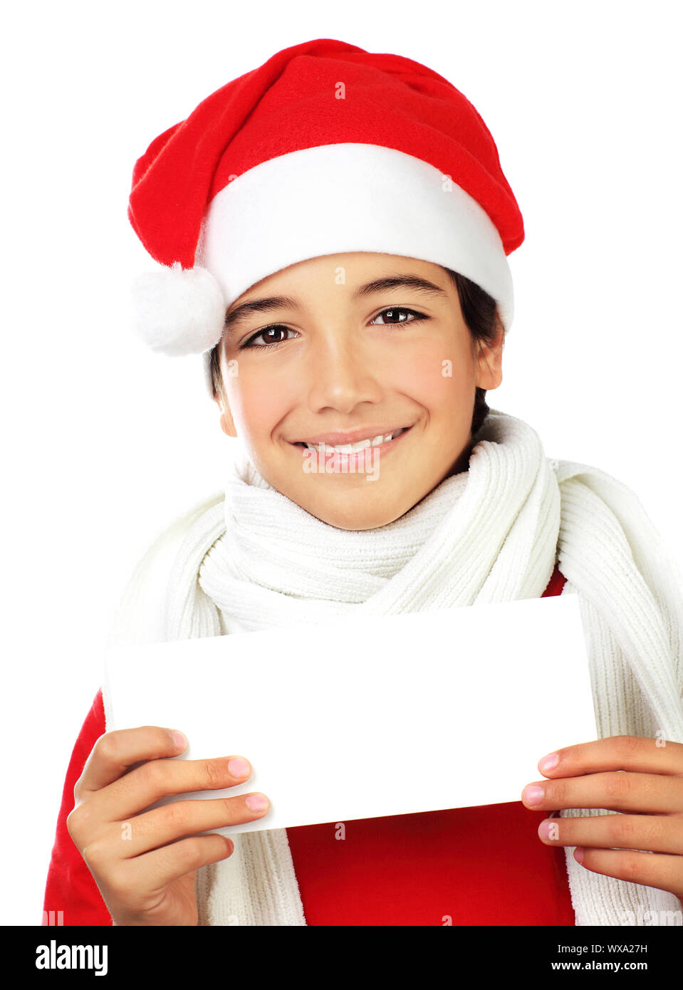 Happy Santa boy Stock Photo - Alamy