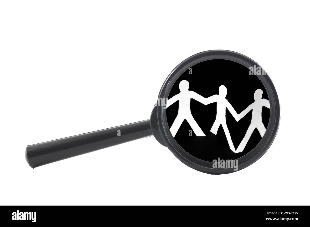 Team concept magnifying glass Cut Out Stock Images & Pictures - Alamy