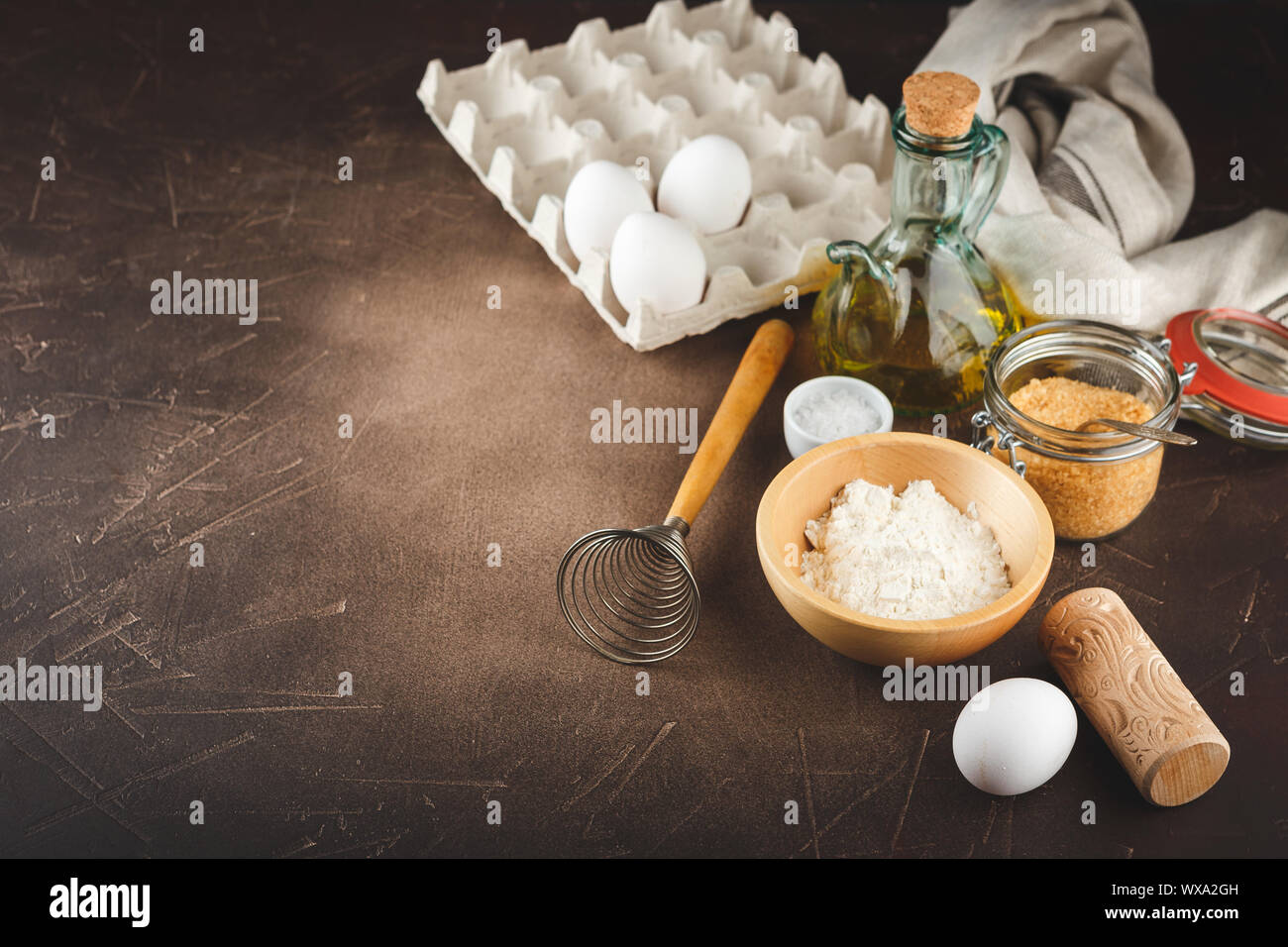 Items and ingredients for baking Stock Photo - Alamy