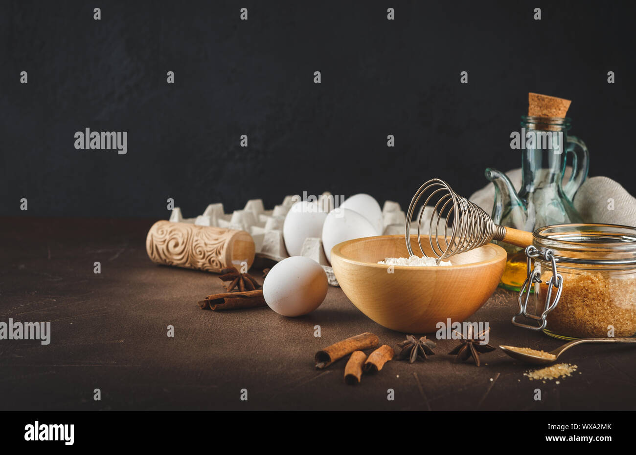 Items and ingredients for baking Stock Photo - Alamy