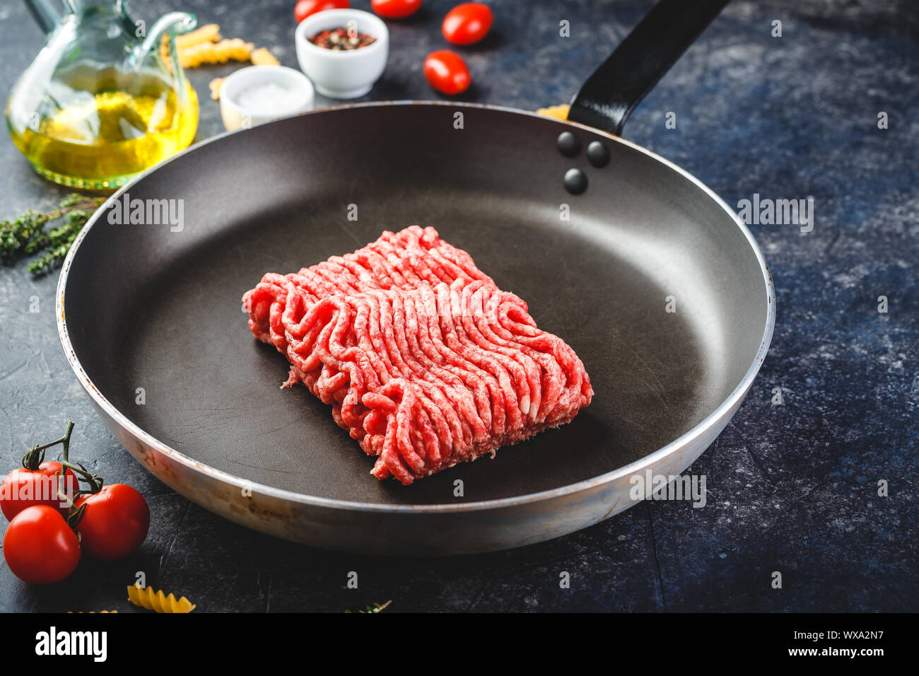 Fresh raw minced beef Stock Photo - Alamy