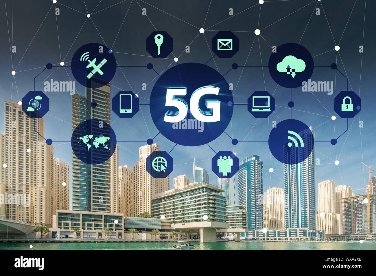 5g internet concept in technology concept Stock Photo - Alamy
