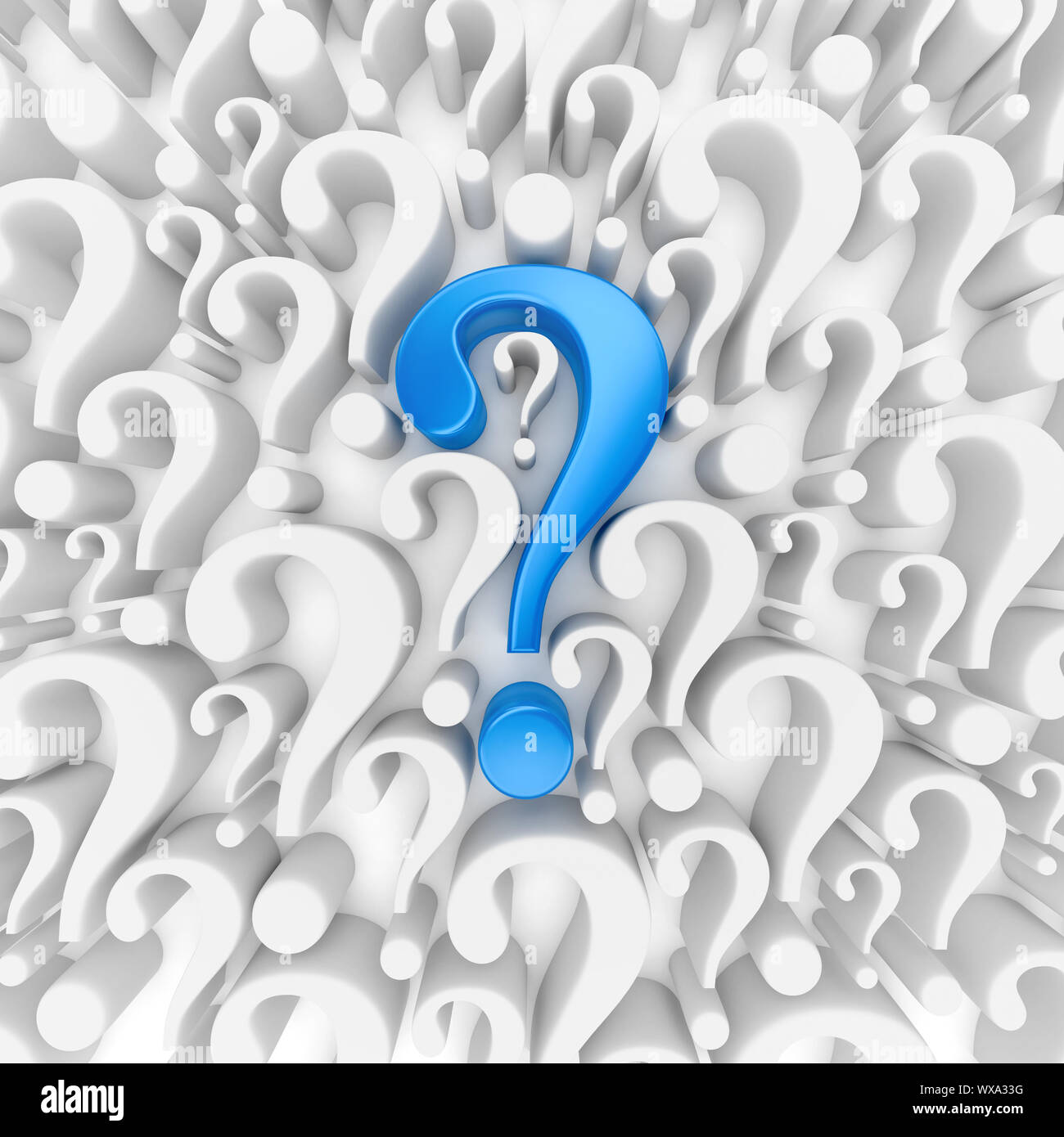 Question mark background - 3d render Stock Photo - Alamy
