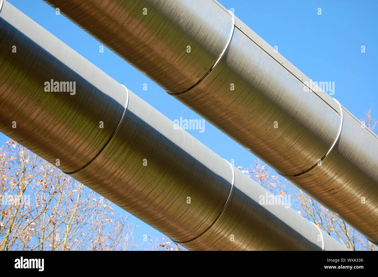 pipes of an industrial oil pipeline for the transport of oil Stock ...