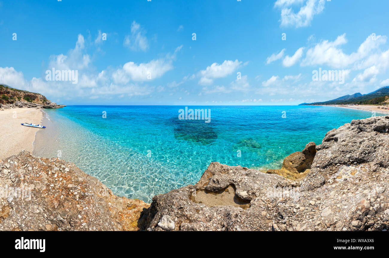 Drymades beach panorama, Albania Stock Photo - Alamy