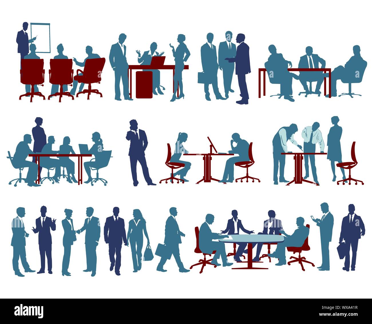 Business team at a meeting- illustration Stock Vector Image & Art - Alamy